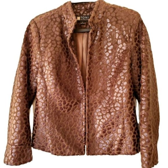 Toni Morgan | Jackets & Coats | Toni Morgan Embossed Animal Print ...